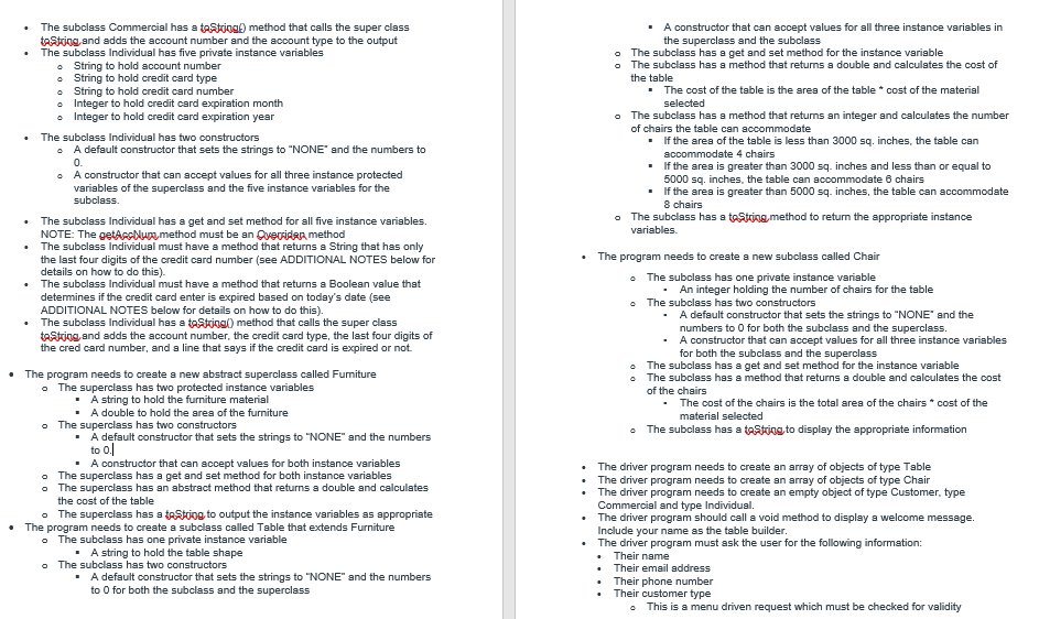 Solved The program needs to create a new superclass called | Chegg.com