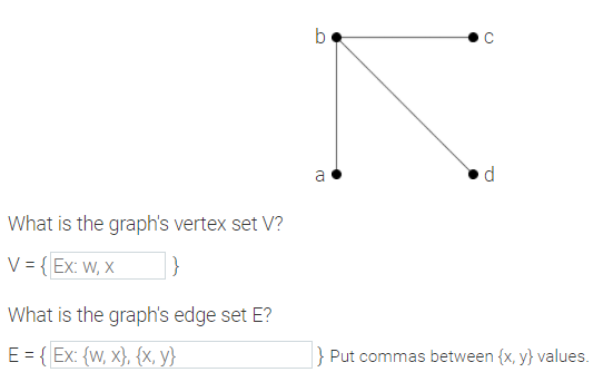 Solved b a What is the graph's vertex set V? V = {Ex: W, X } | Chegg.com