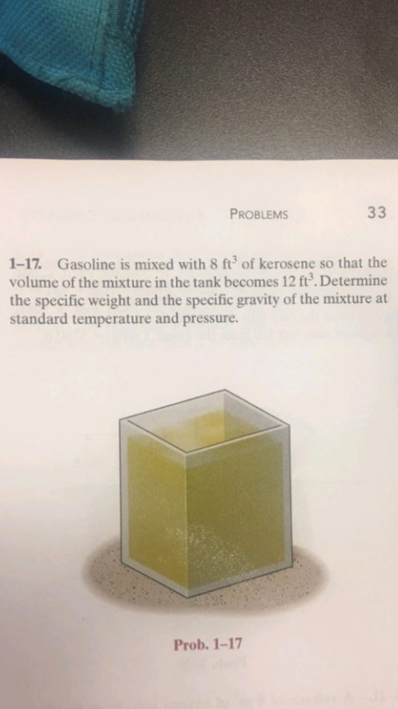 Solved PROBLEMS 1-17. Gasoline is mixed with 8 ft3 of | Chegg.com