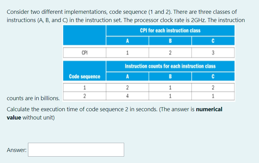 Solved Consider Two Different Implementations Code Sequence 2141