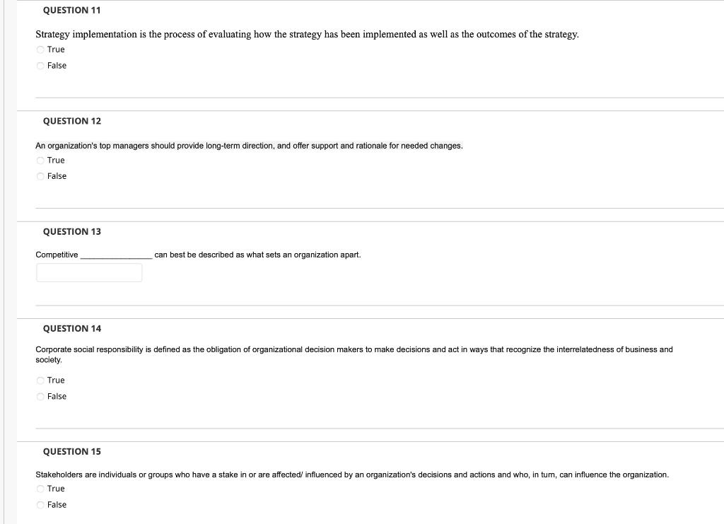 Solved Strategy implementation is the process of evaluating | Chegg.com