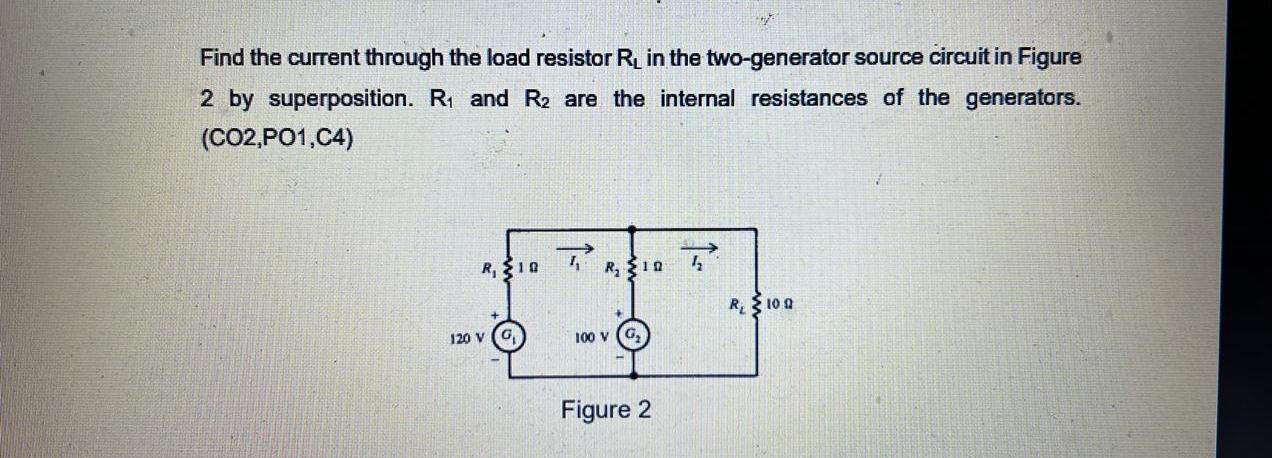 Solved Find the current through the load resistor RL in the | Chegg.com