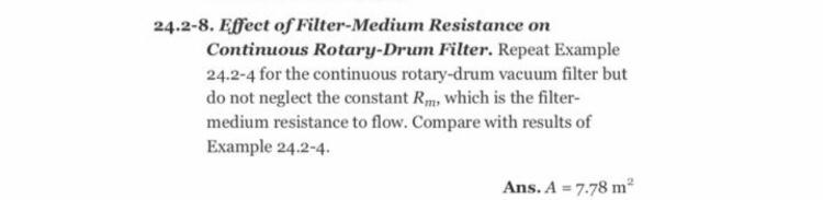 24.2-8. Effect of Filter-Medium Resistance on | Chegg.com