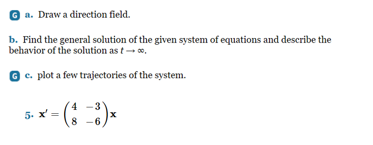 G a. Draw a direction field. b. Find the general | Chegg.com