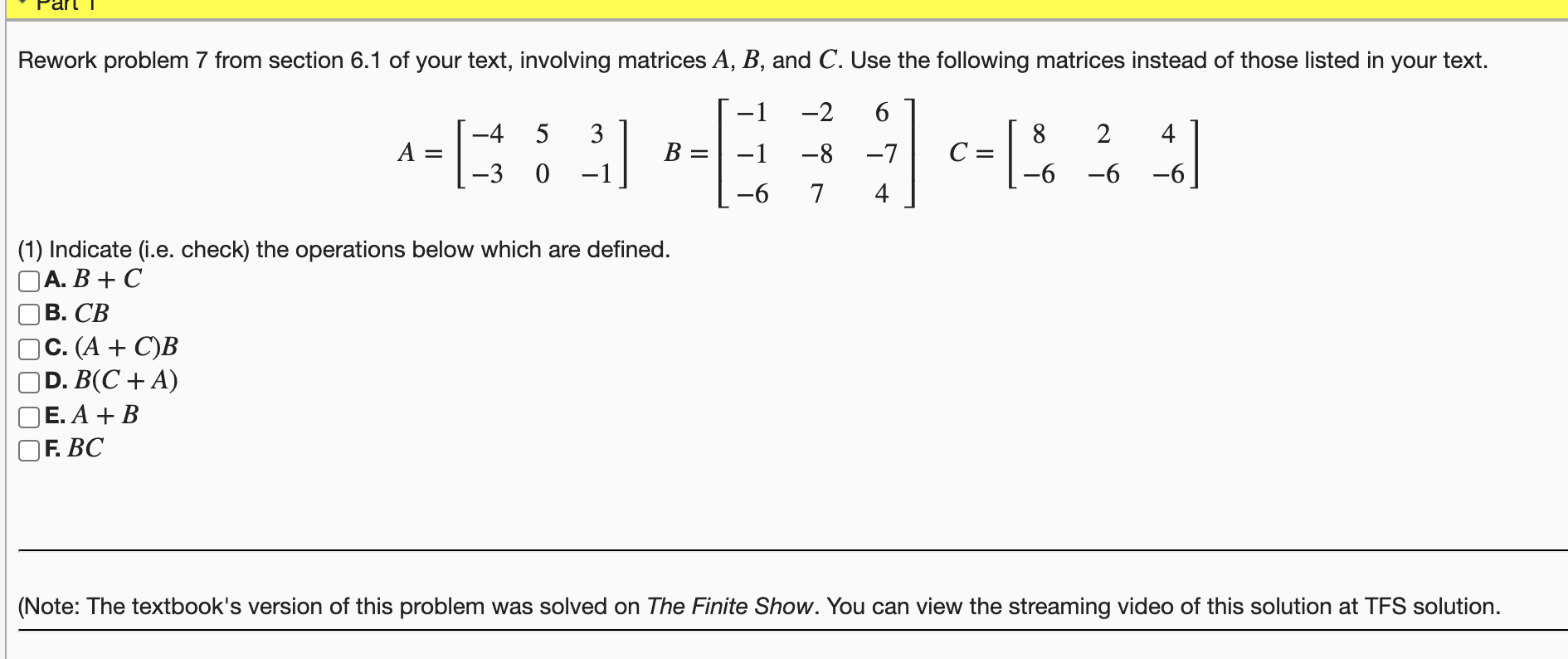 Solved Rework problem 7 from section 6.1 of your text, | Chegg.com