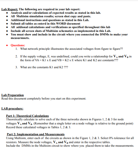 Solved LAB 4: Analysis of Series-Parallel Networks Lab | Chegg.com