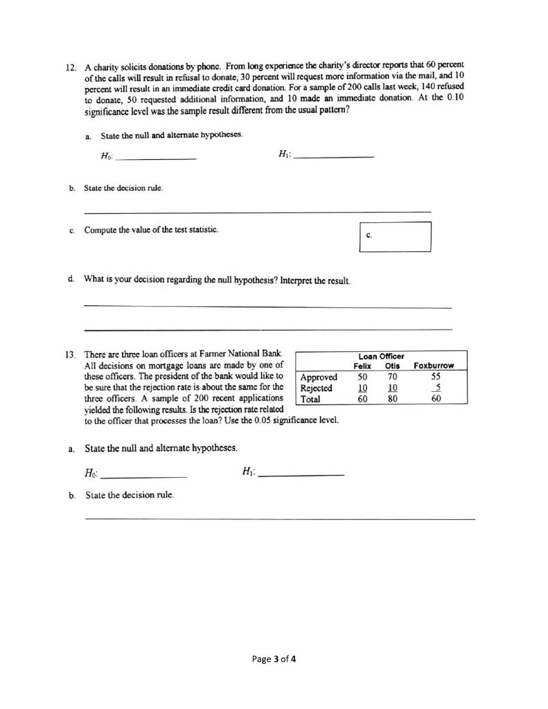 Solved CHAPTER 14 ASSIGNMENT NONPARAMETRIC METHODS: | Chegg.com