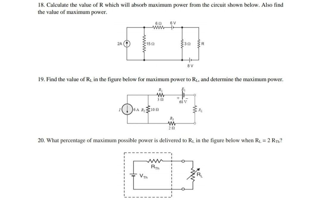 Solved 18. Calculate the value of R which will absorb | Chegg.com