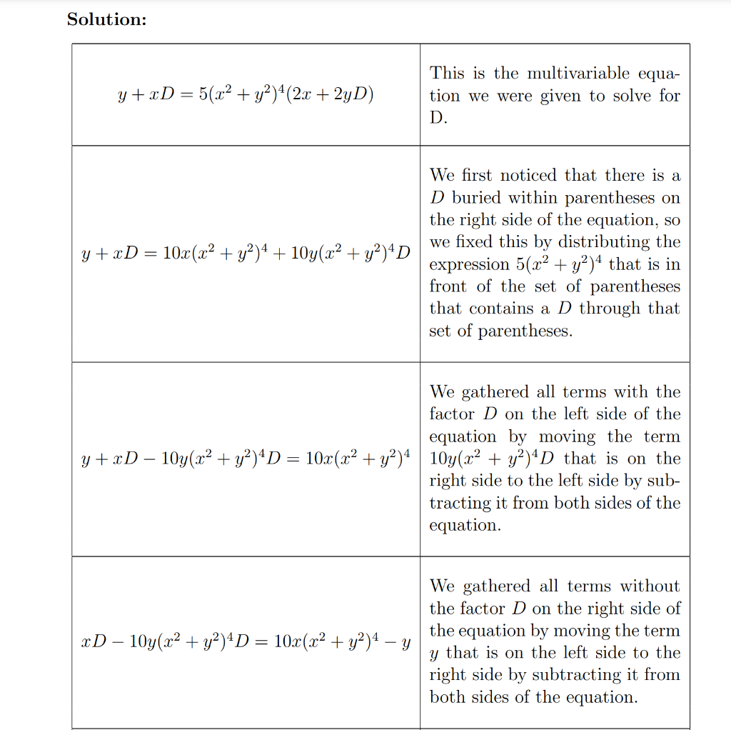 Solved Assignment: Solve ONE of the following multivariable | Chegg.com