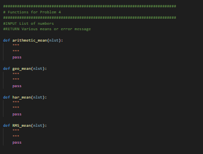 Solved Problem 4: Means When analyzing data, we often want | Chegg.com