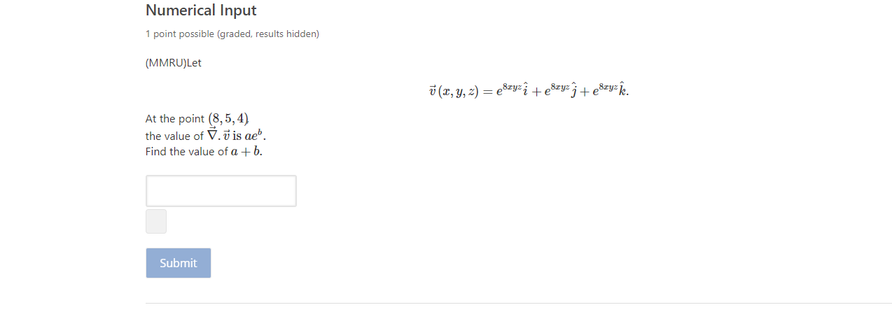 Solved Numerical Input 1 point possible graded, results | Chegg.com