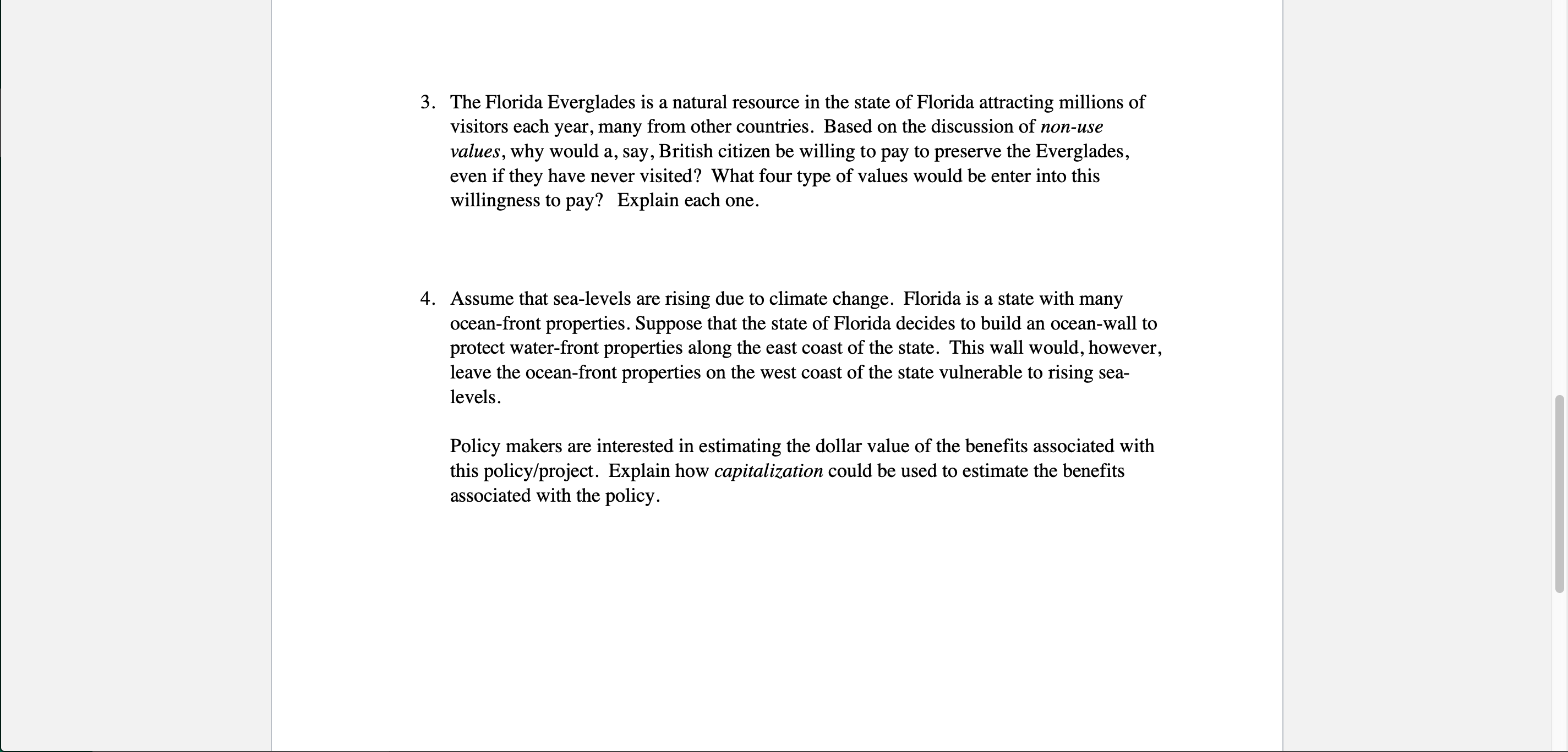 Solved 3. The Florida Everglades is a natural resource in | Chegg.com