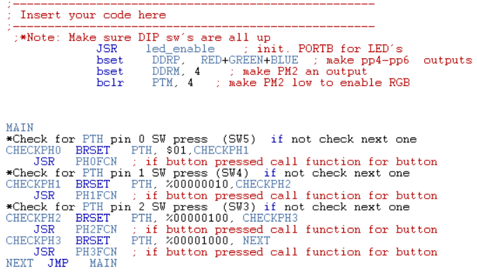Solved For HSC12 Dragon board using code warrior | Chegg.com