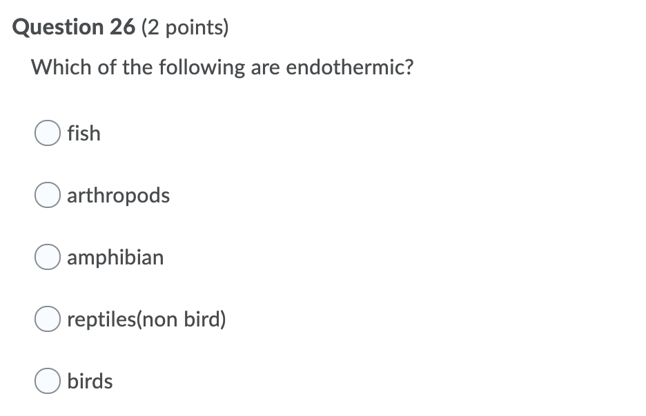 Solved Question 28 (2 points) Which of the following is not | Chegg.com
