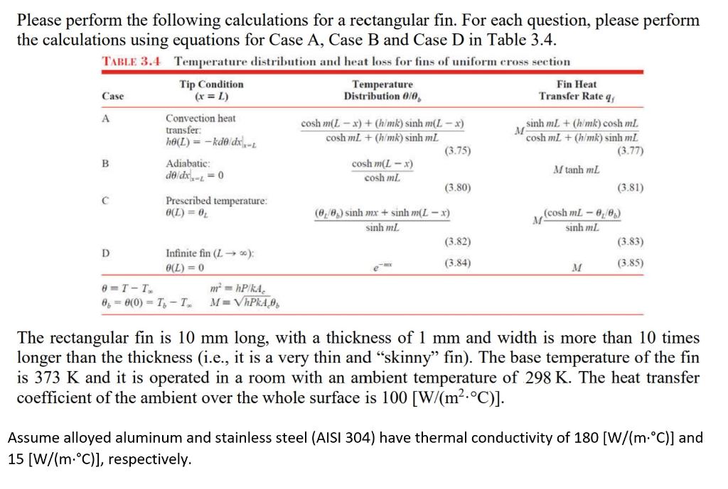 Solved Please perform the following calculations for a | Chegg.com