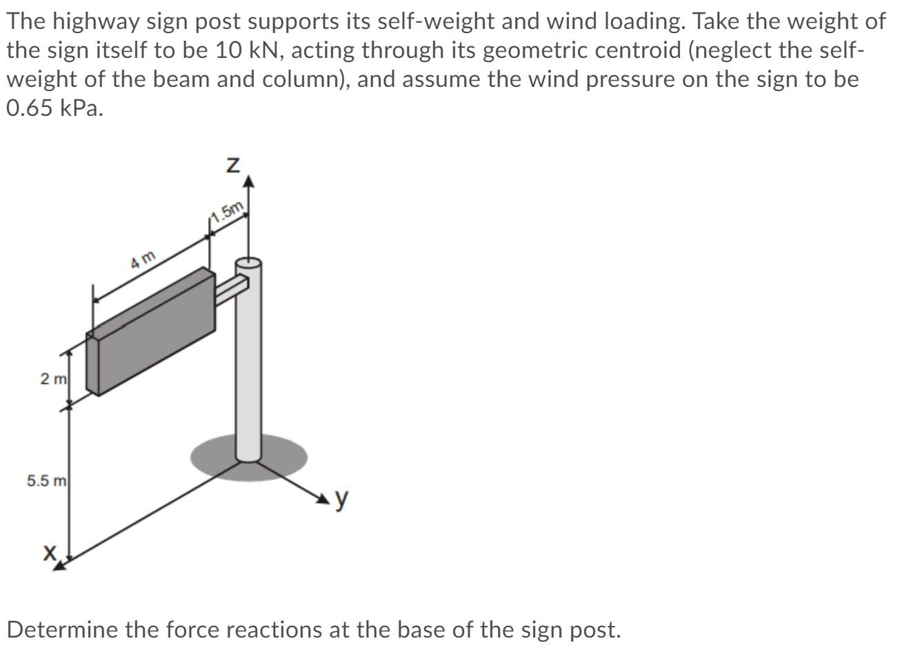 Solved Question 1- Determine the force reaction at the base | Chegg.com