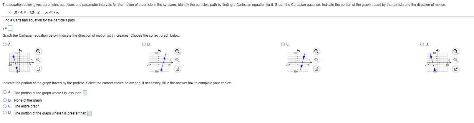 Solved The equation below gives parametric equations and | Chegg.com