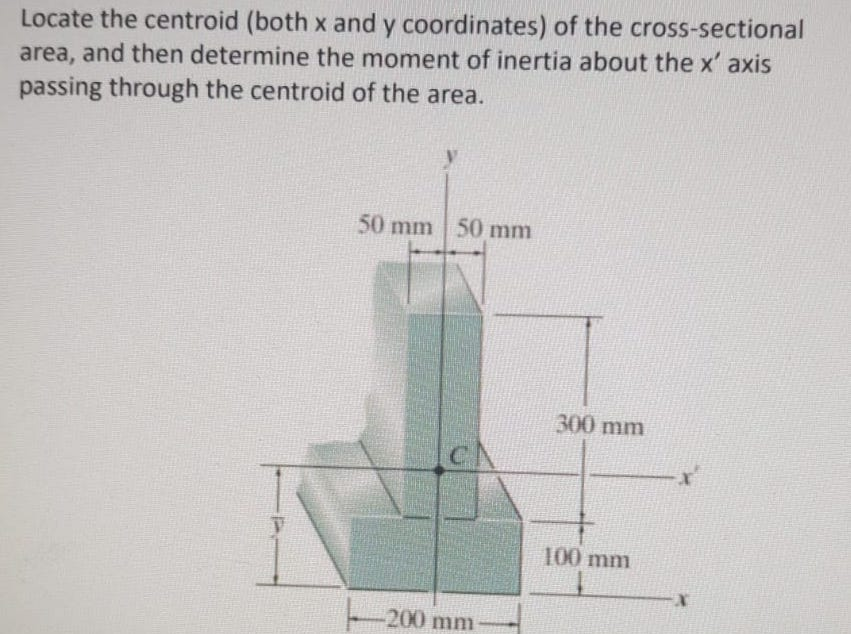Solved Locate the centroid (both x and y coordinates) of the | Chegg.com