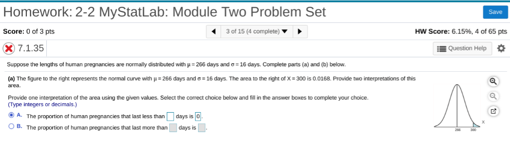 Solved Homework: 2-2 MyStatLab: Module Two Problem Set Save | Chegg.com