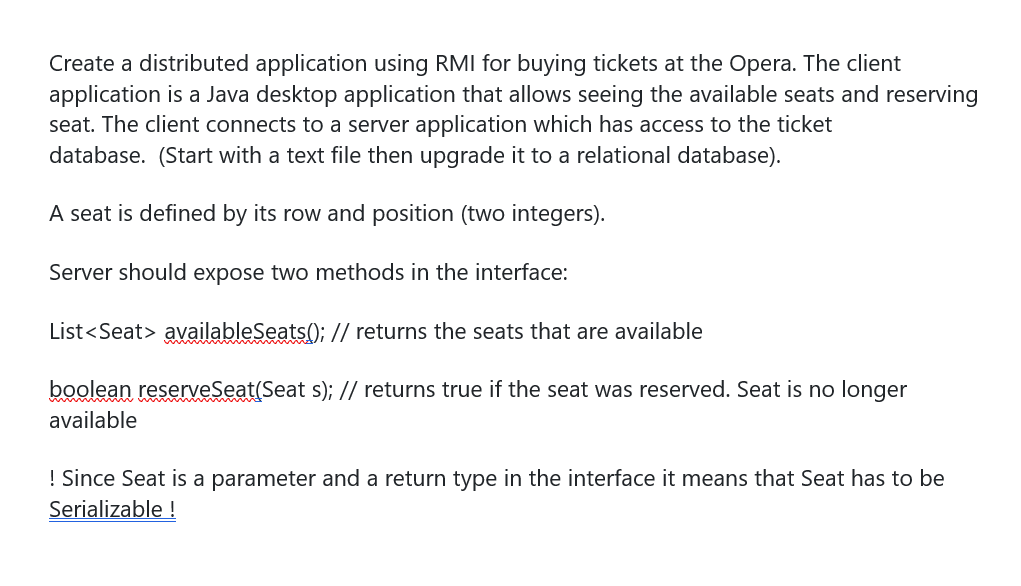 Solved Create a distributed application using RMI for buying | Chegg.com