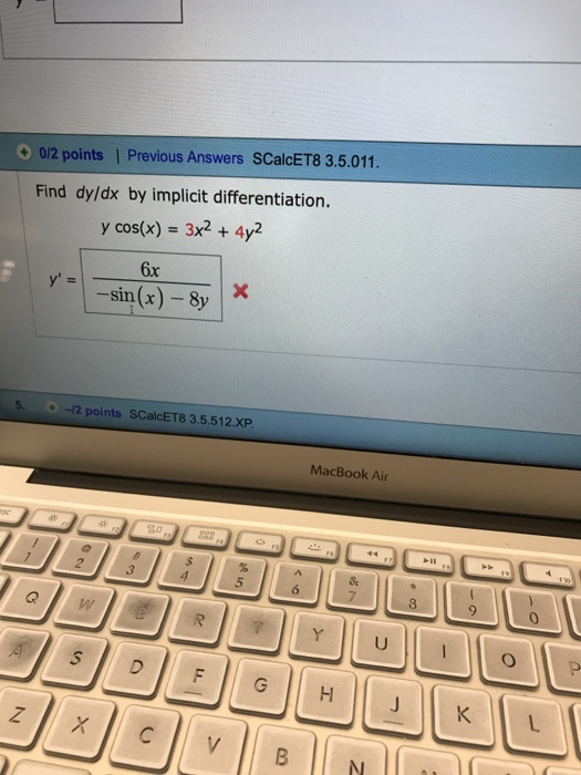 Solved 012 points | Previous Answers SCalcET8 3.5.011. Find | Chegg.com