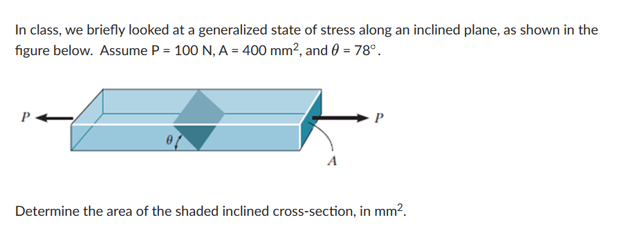 Solved In class, we briefly looked at a generalized state of | Chegg.com
