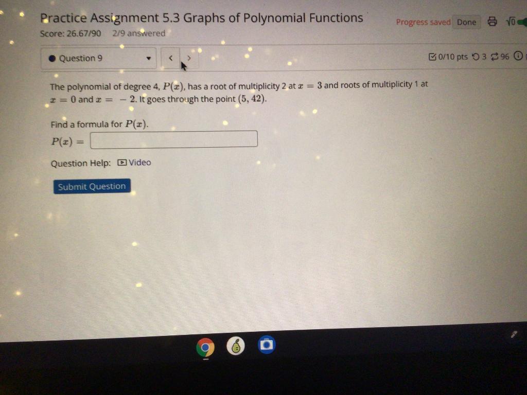 Solved Practice Assignment 5.3 Graphs of Polynomial | Chegg.com