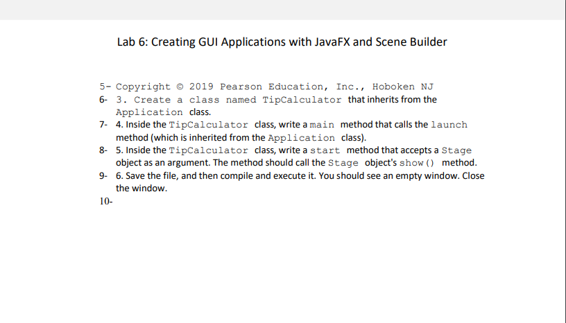 Solved In your code, you will create a Scene containing the | Chegg.com