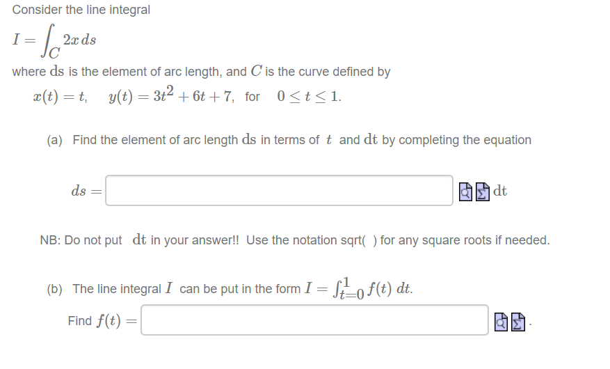 Solved Consider the line integral I = / 20 ds where ds is | Chegg.com