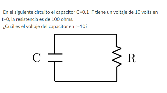 Solved En el siguiente circuito el capacitor C=0.1F ﻿tiene | Chegg.com