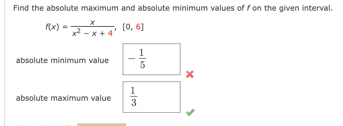 Solved Find the absolute maximum and absolute minimum values | Chegg.com