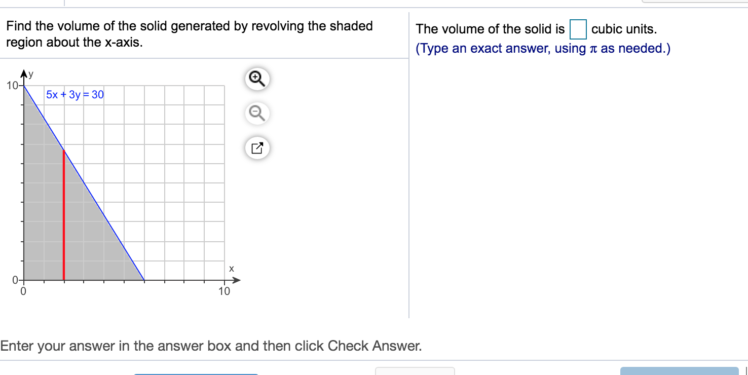 Solved Find the volume of the solid generated by revolving | Chegg.com