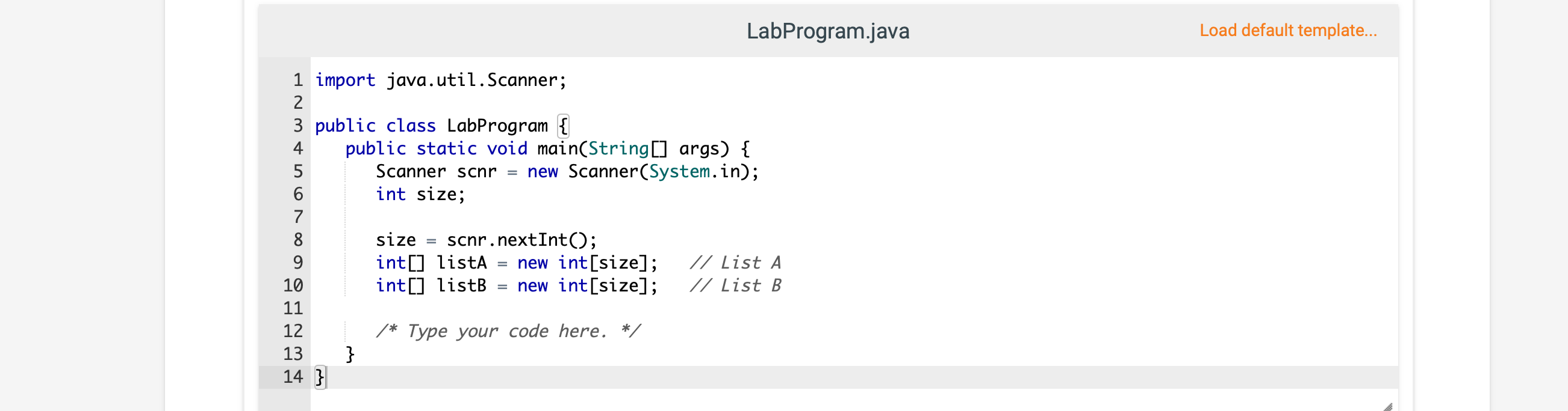 Solved In Java, please don't modify only fill in the code | Chegg.com