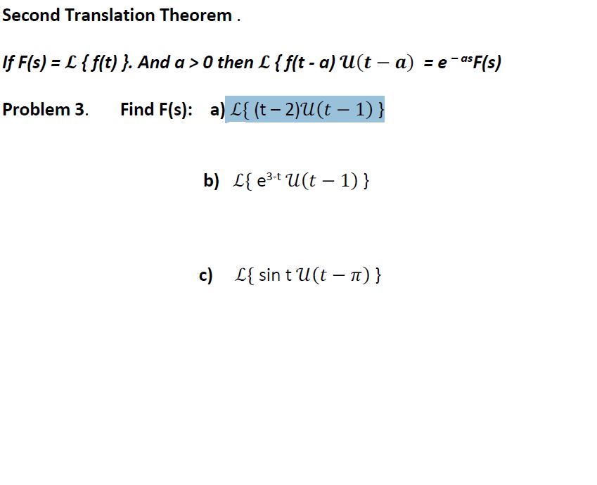 Solved If \\( F(s)=\\mathcal{L}\\{f(t)\\} \\). And \\( a>0 | Chegg.com
