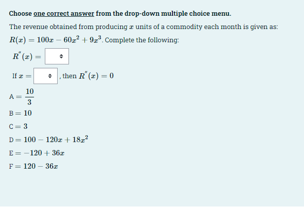 Solved Choose one correct answer from the drop-down multiple | Chegg.com