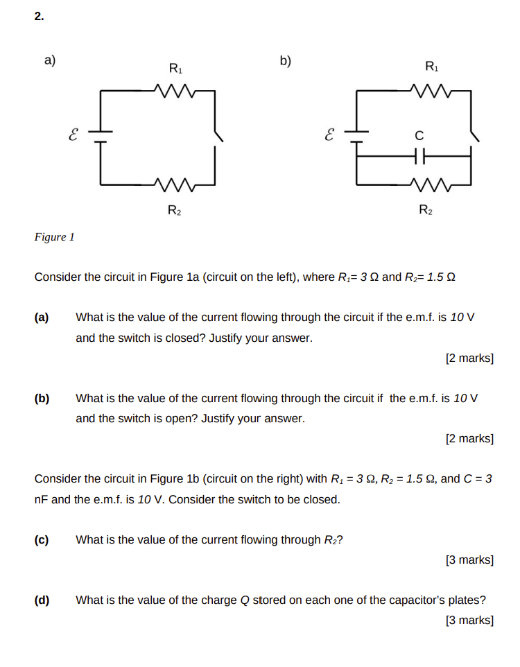 Solved a)b)Figure 1Consider the circuit in Figure 1a | Chegg.com
