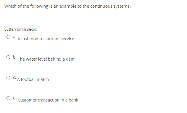 Solved Which of the following is an example to the | Chegg.com