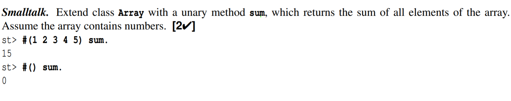 Smalltalk Extend Class Array With A Unary Method 