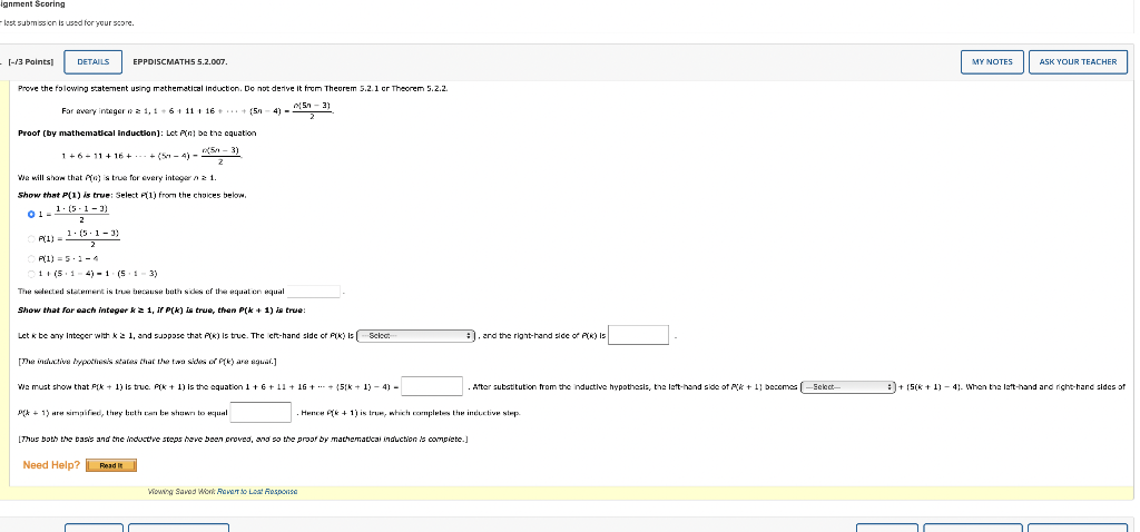 Solved 13 Paints! EPPDISCMATH5 5.2.007. Prove the folowing | Chegg.com