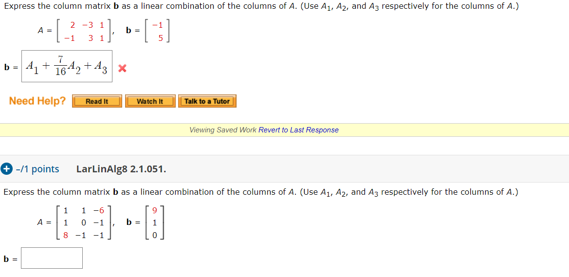 Column Matrix