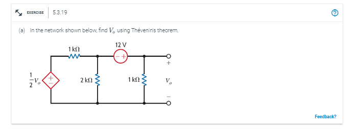 Solved (a) In the network shown below, find V0 using | Chegg.com