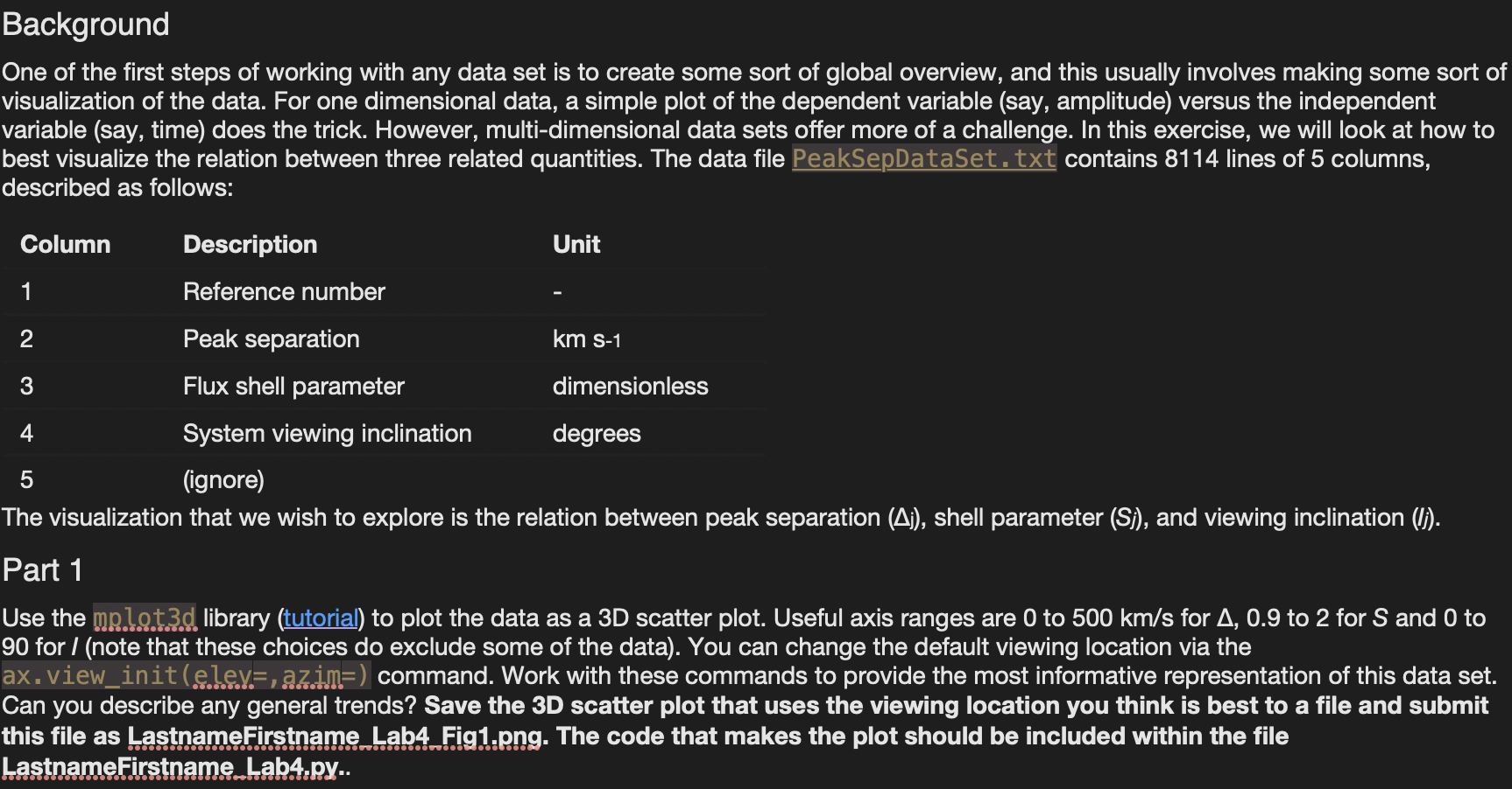 Solved One of the first steps of working with any data set | Chegg.com