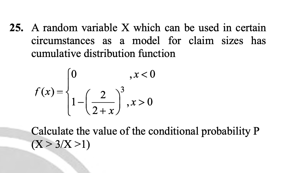 Solved A random variable X which can be used in | Chegg.com