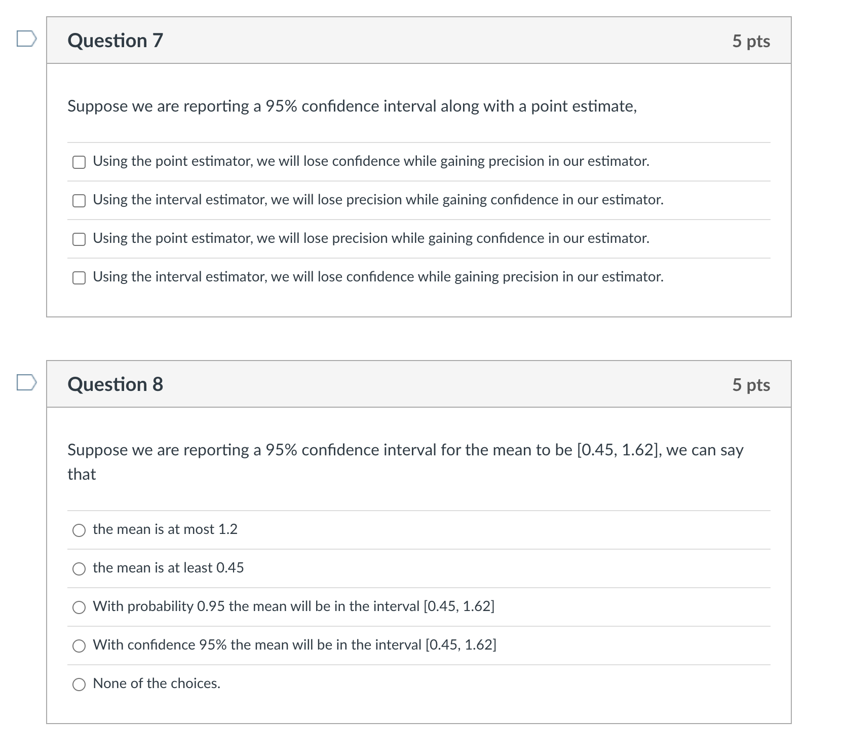 Solved Suppose we are reporting a 95\% confidence interval | Chegg.com