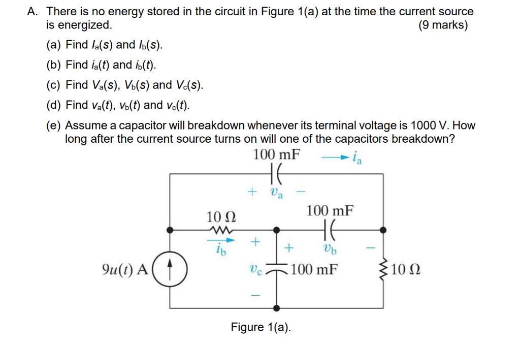 Solved A. There is no energy stored in the circuit in Figure | Chegg.com