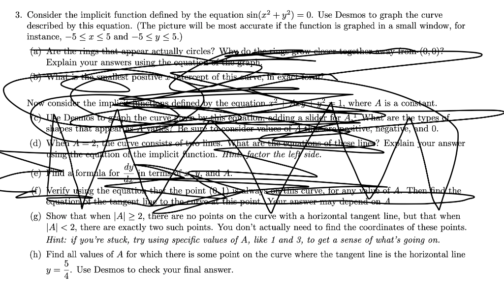 Solved 3 Consider The Implicit Function Defined By The 9128