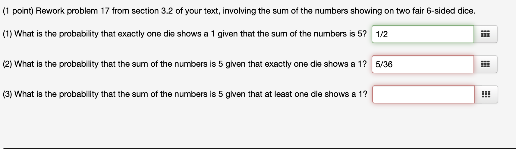 Solved 1 Point Rework Problem 17 From Section 3 2 Of Your