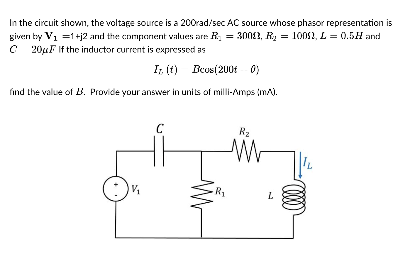 In the AC circuit shown, the component values are | Chegg.com