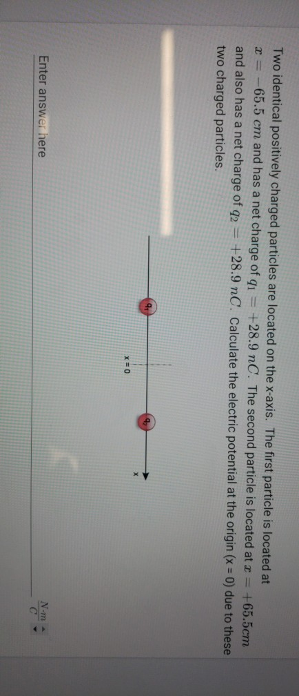 Solved Two identical positively charged particles are | Chegg.com