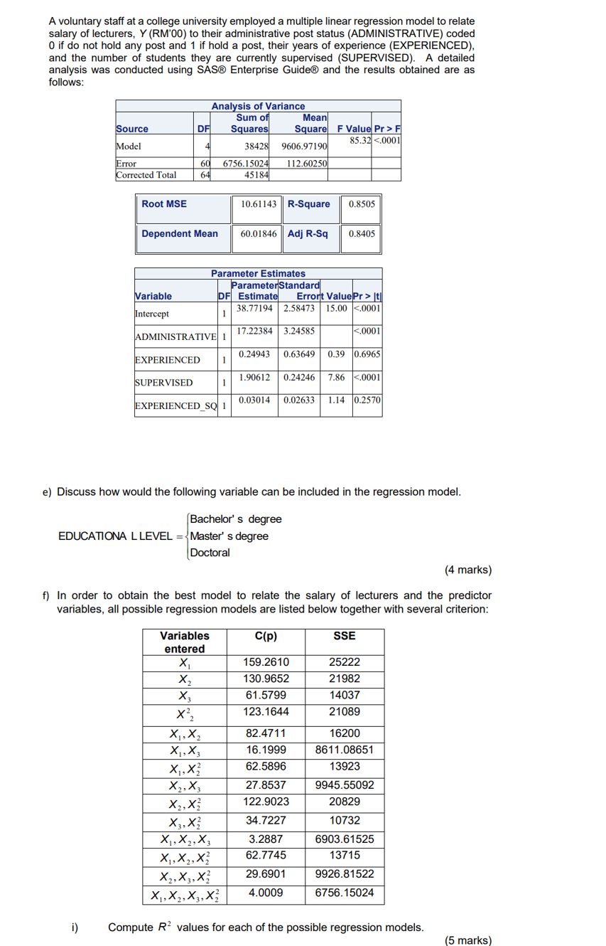 A voluntary staff at a college university employed a | Chegg.com